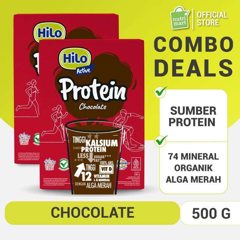 Promo Twin Pack - Hilo Active Chocolate 500g - Susu Tinggi Kalsium ...