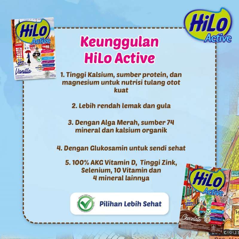Promo Twin Pack - Hilo Active Chocolate 500g - Susu Tinggi Kalsium ...
