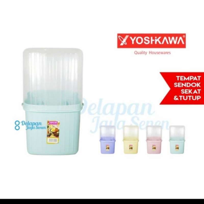 Jual Tempat Sendok Garpu Yoshikawa Sekat 5 | Tempat Sumpit Tutup ...
