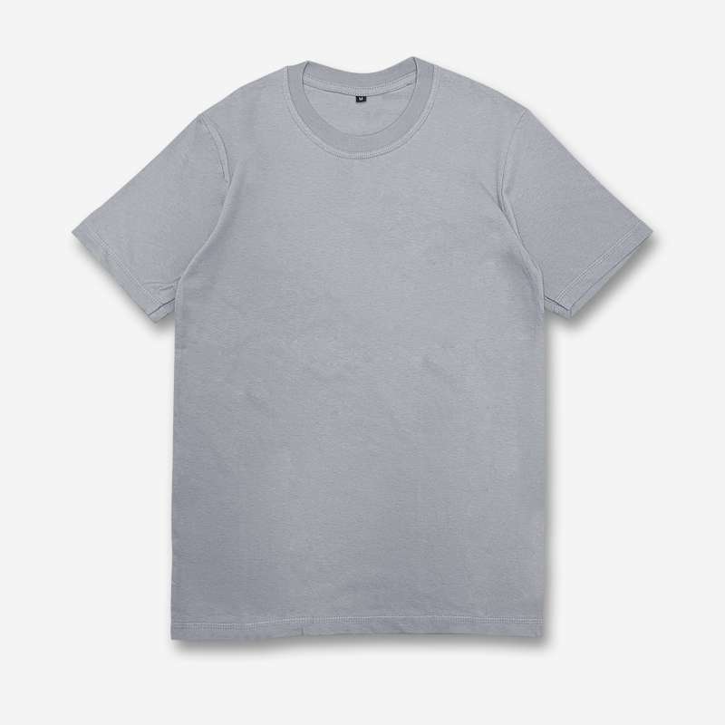 Jual Firsthand Baju Kaos Polos Lengan Pendek Abu Muda - Green Emerald L ...