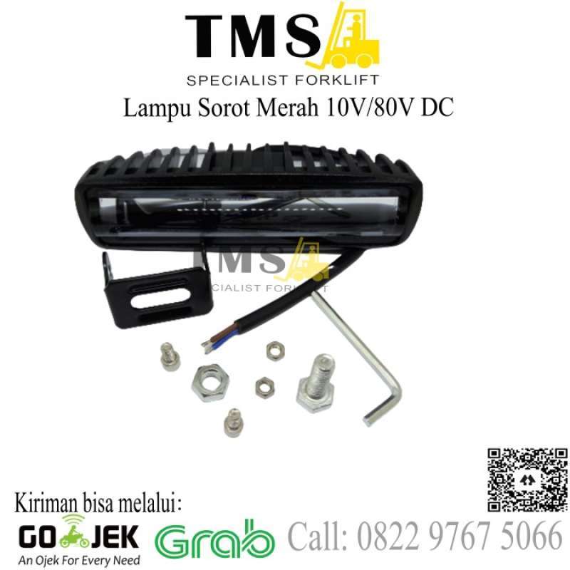 Promo Lampu Sorot Merah 10v/80v Dc Danger Lamp Red Safety Lamp Forklift ...