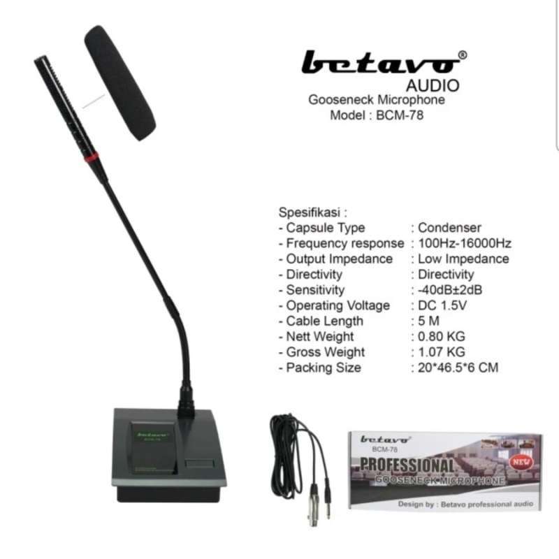 Jual Microphone Gooseneck Betavo Bcm-78 Mic Meja Di Seller Granvita2 - Pinangsia, Kota Jakarta ...