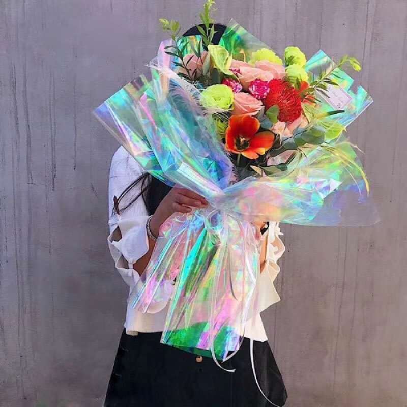Jual 1 Lembar Cellophane Hologram Kertas Hologram Bahan Buket Bunga ...