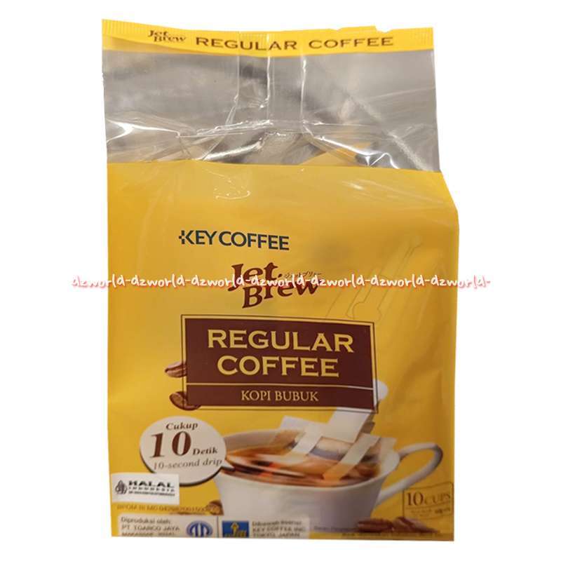Jual Key Coffee 10cups Jet Brew Regular Coffee Kopi Bubuk Filter Model Saring Kopi Sachet Halal ...