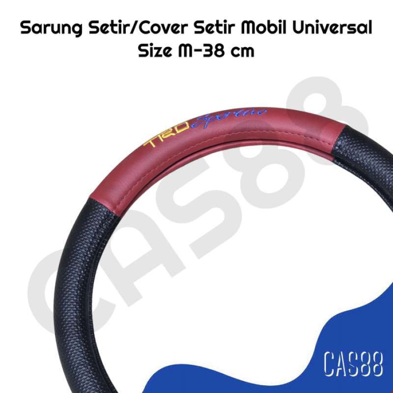 Promo Sarung Setir Cover Setir Mobil Universal Ukuran M Tulisan Trd ...