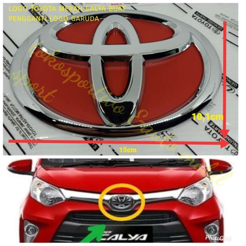 Promo Logo Lambang Emblem Toyota Calya Merah Buat Pengganti Logo Garuda ...