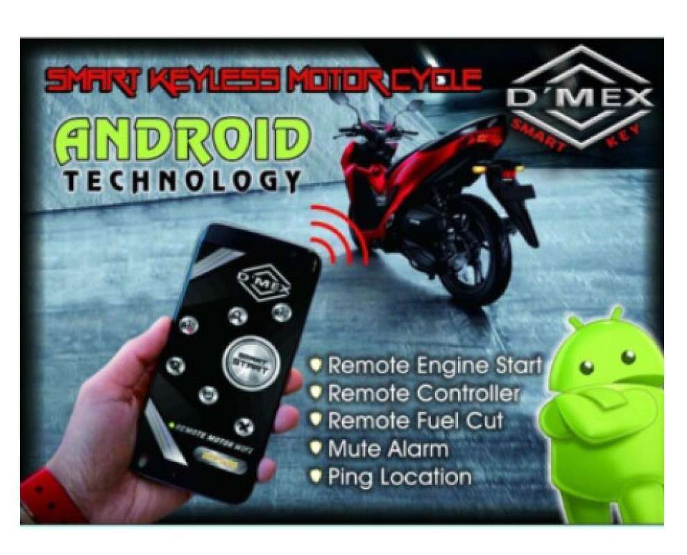 Promo Alarm Motor Dmex Android Smartkey Diskon 23% Di Seller Berkah Sejahtera Store Id - Petojo ...