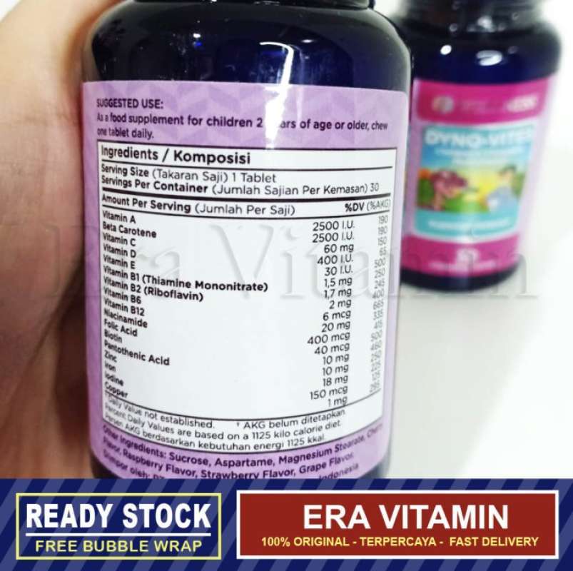 Promo Wellness Dyno Vites 30 Chewable Tablets Dino Vitamin Anak Kunyah ...