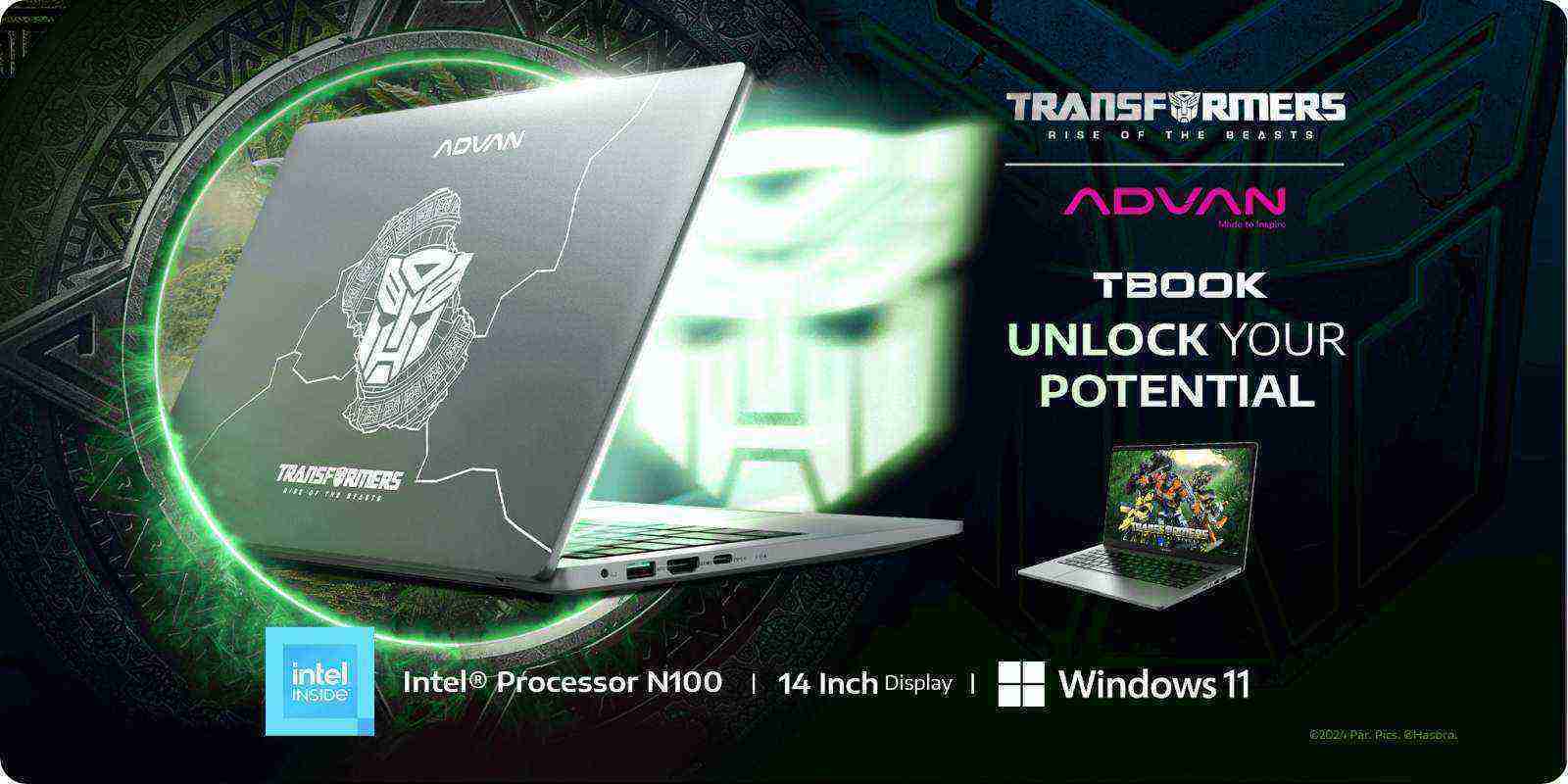 Jual Advan T-book Transformer L24b-nsns1 Intel N100/4gb Ddr4/128gb Emmc ...