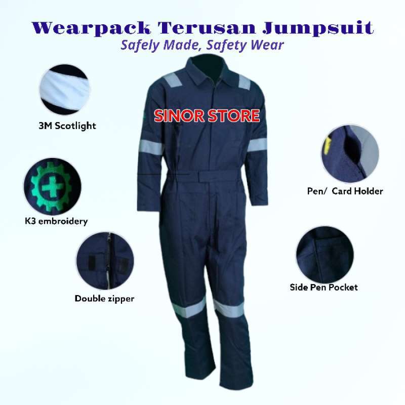 Promo Wearpack Safety Model Jumpsuit Coverall Seragam Kerja Pabrik ...