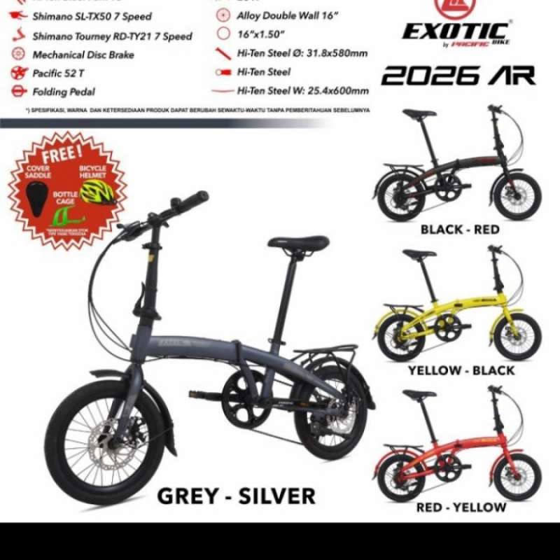 Promo Sepeda Lipat Pacific Exotic 2026 Ar 2026ar 16 Inch Ada Boncengan ...