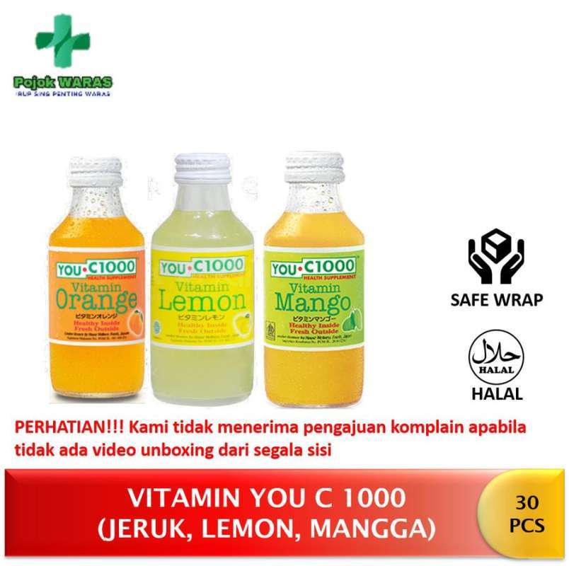 Jual You.c1000 Dus Isi 30 Botol Rasa Orange, Lemon, Mangga Bisa Campur ...