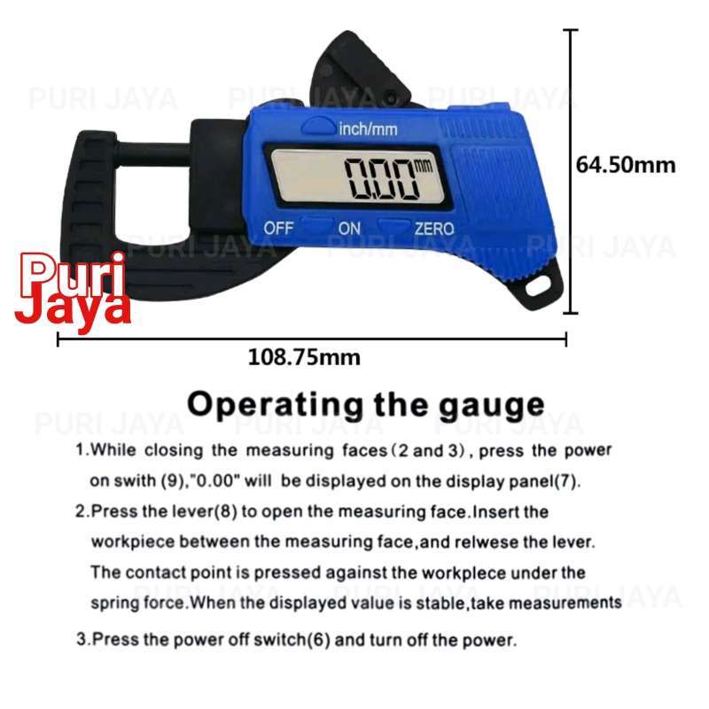 Jual Mikrometer Sekrup Digital 0.01mm 12.7mm Outside Micrometer ...
