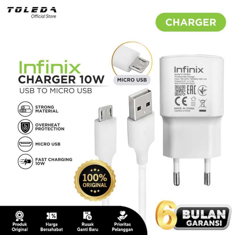 Promo Infinix Charger Micro Usb 10w Fast Charging Original 100% Diskon 65% Di Seller Toleda ...
