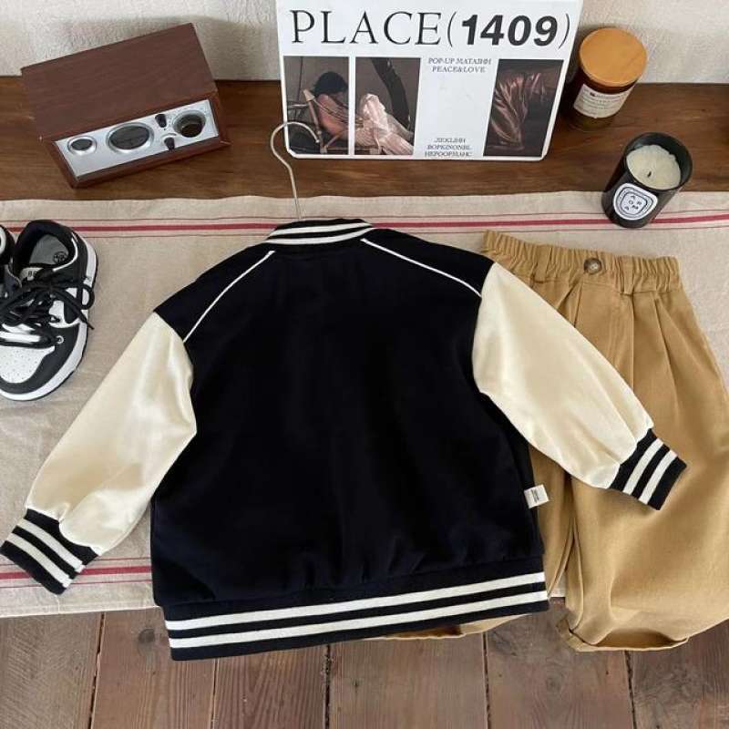 Jual Jaket Varsity Baseball Model Kancing Jaket Anak Cewek Cowok ...