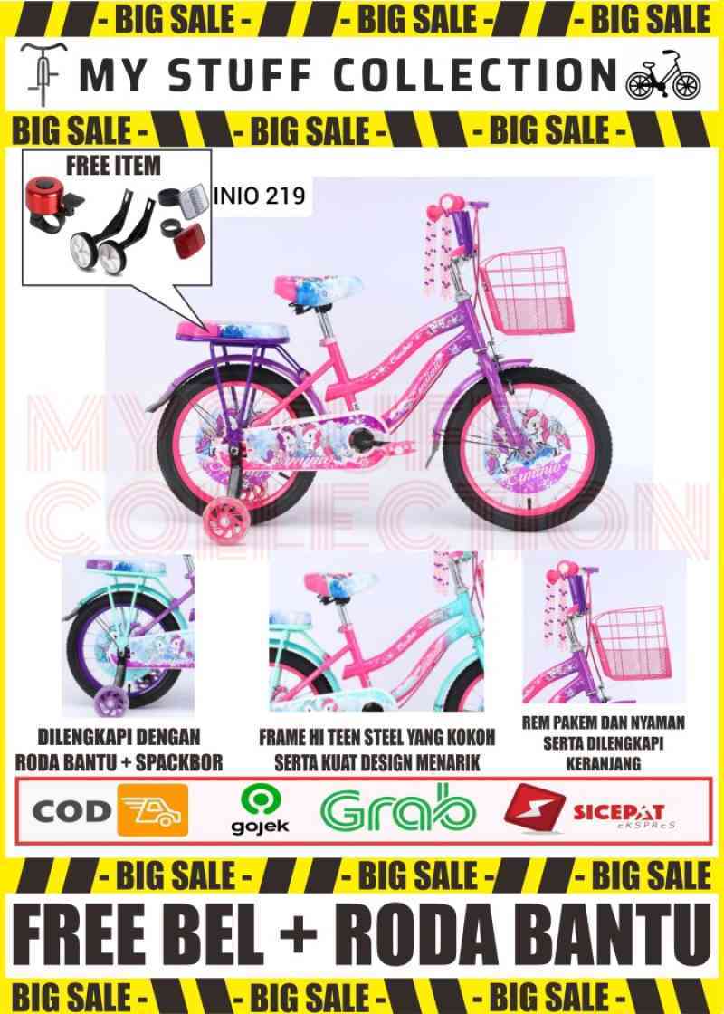 Promo Sepeda Mini Anak Ermino Ukuran 16 Inch Cocok Untuk Usia 4 - 7 ...