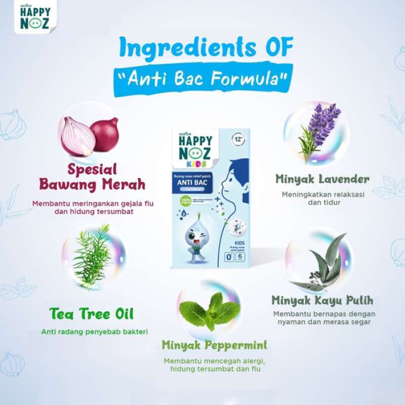Jual Happy Noz All Varian / Sticker Bawang / Original Anti Cough Virus ...