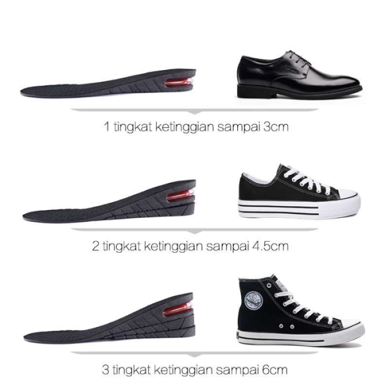 Jual 3 Layer Insole Sol Sepatu Penambah Tinggi Sepatu / Peninggi Badan ...