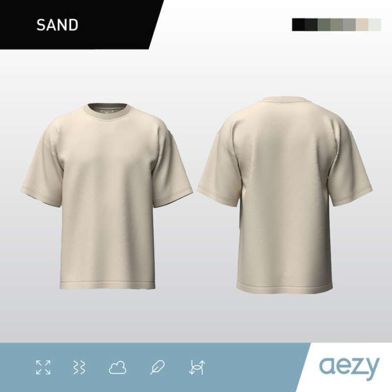 Jual No Void Minds Aezy Tpf Oversized Core Xt-shirt | Agave - M Sand Di ...
