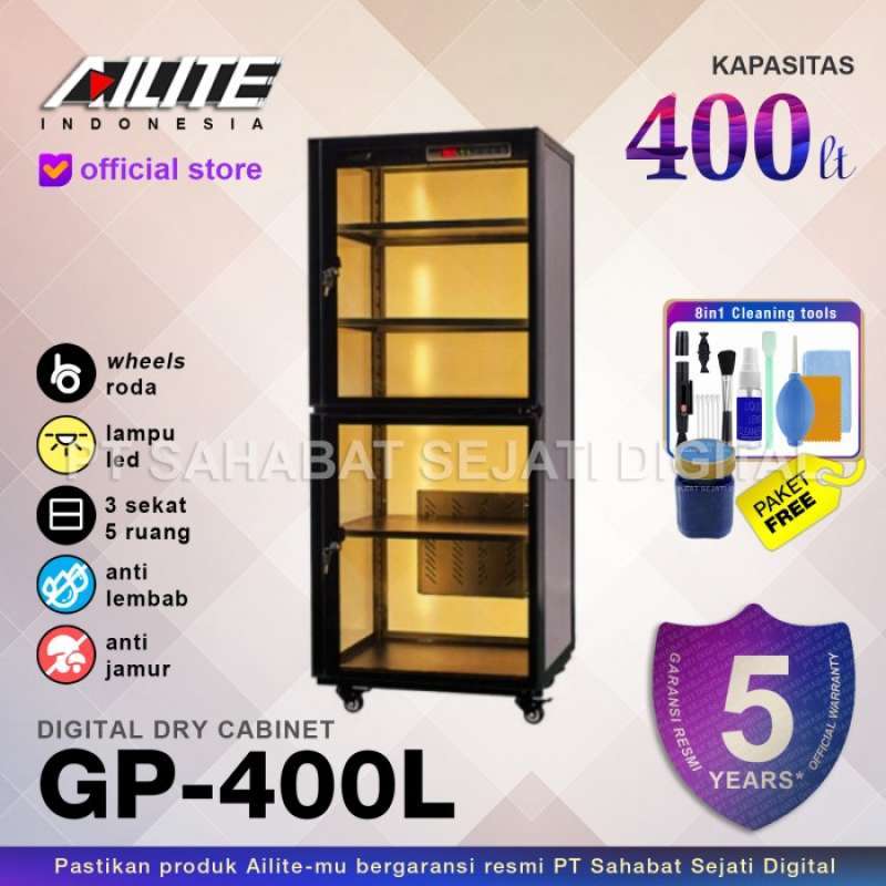 Jual Ailite Dry Cabinet Dry Box Gp-400l Anti Jamur 400 Liter 400liter ...