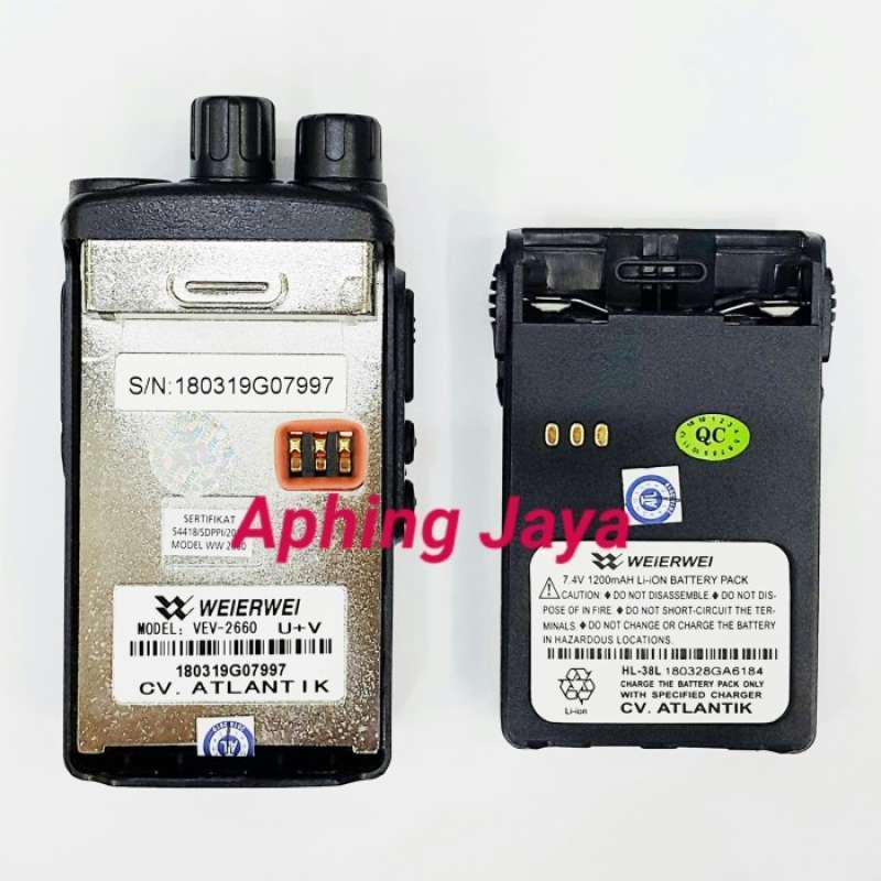 Jual Radio Ht/handy Talkie Weierwei Vev-2660 U+v Dual-band Di Seller Circlet - Cengkareng Timur ...
