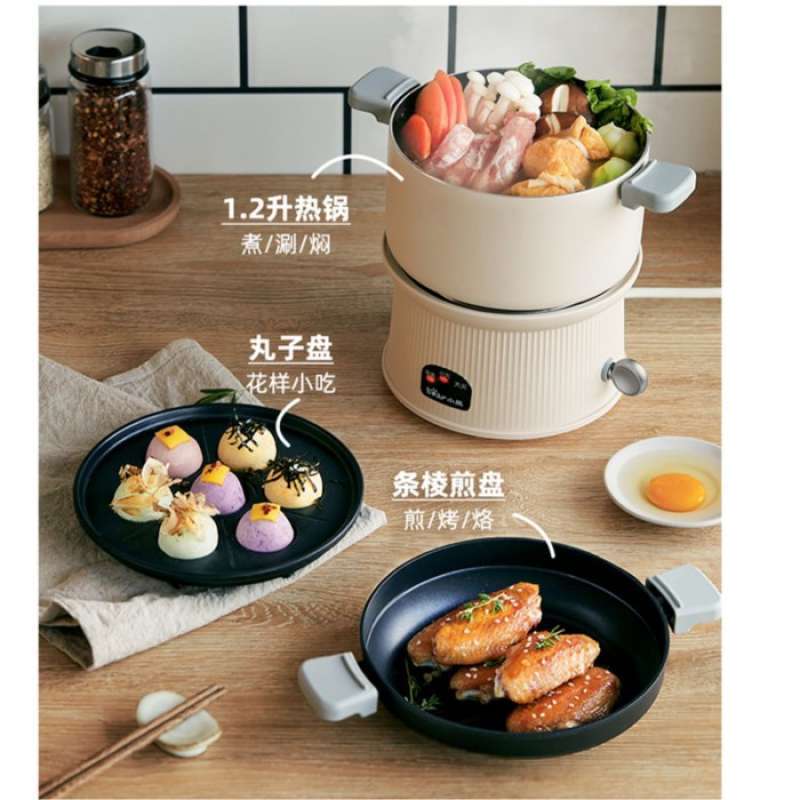 Promo Bear Electric Cooker Set 3in1 Hot Pot, Grill Pan, Takoyaki Pan ...