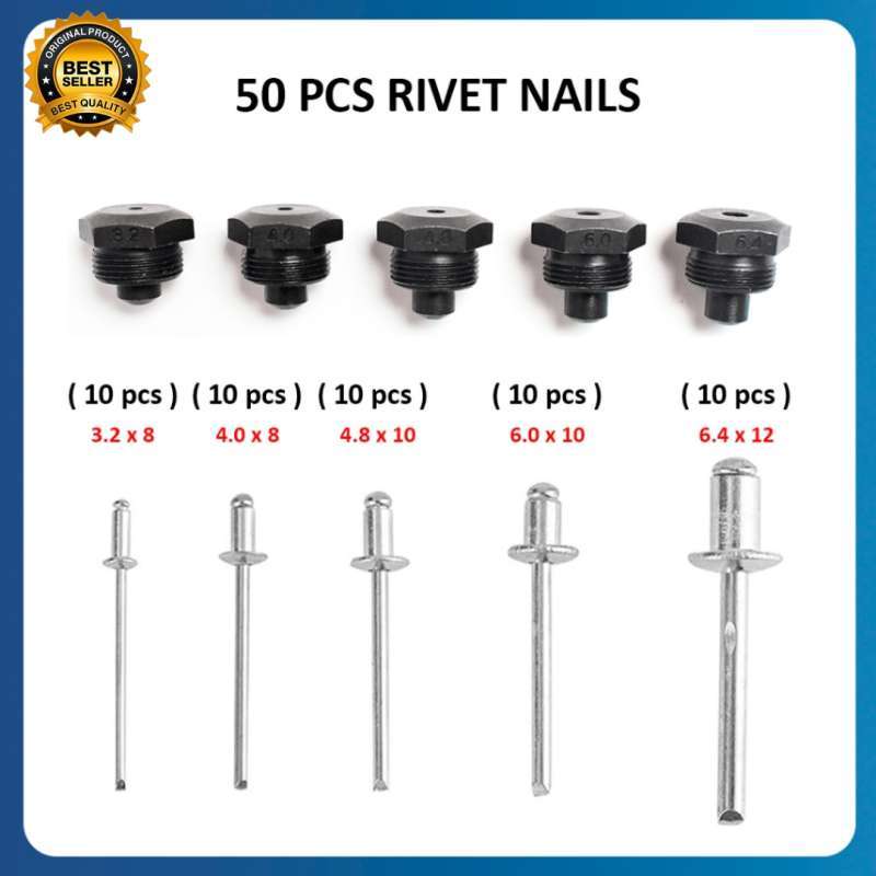 Promo Riveter Nuts Guns With Nut Isi 160pcs Hand Threaded Riveter Nuts ...