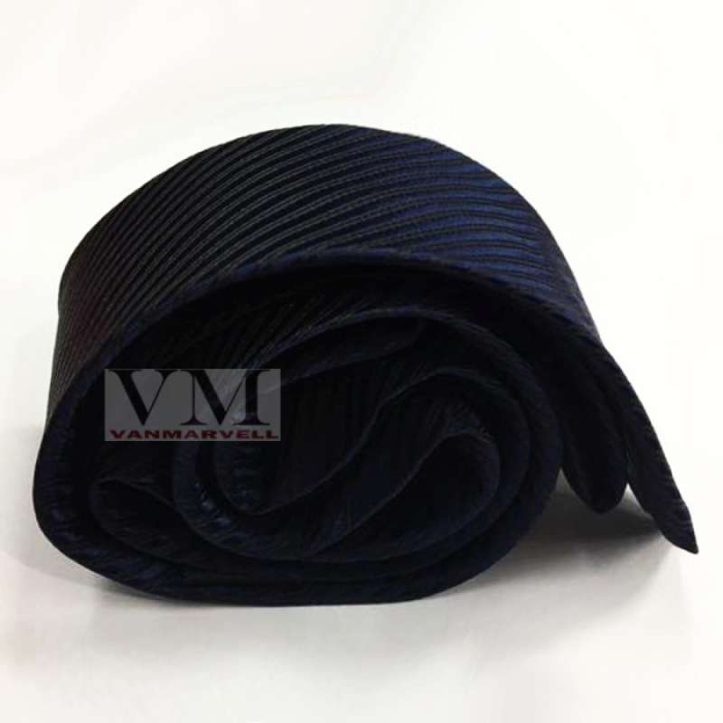 Jual Vm Dasi Biru Dongker Polos Garis Halus Slim - Dasi Navy - Dasi ...