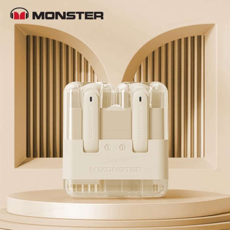 Jual Monster Xkt12 Earphone Tws Headset Earbuds Noise Reduction ...