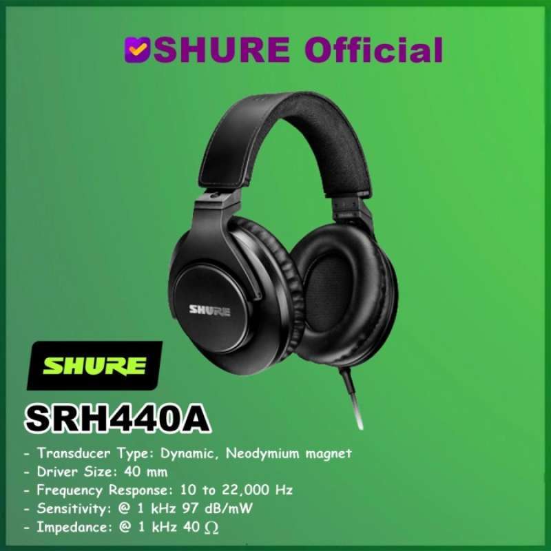 Jual Shure Srh440a Srh440 Srh 440 Professional Studio Headphones ...