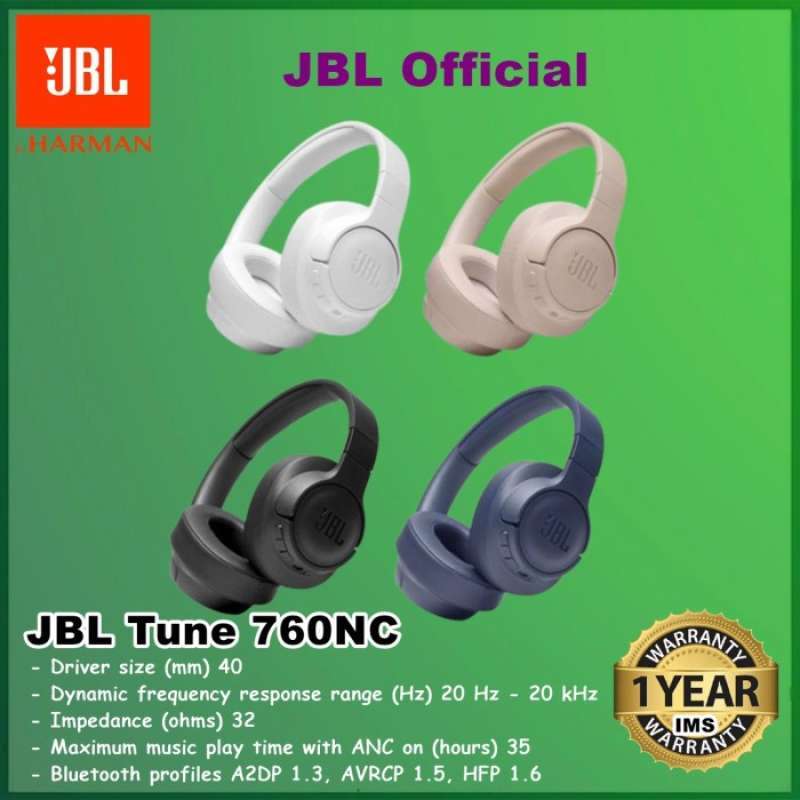 Jual Jbl Tune 760nc 760 Nc T760 Nc T760nc Wireless Over-ear Nc Headphones Di Seller Circlet ...