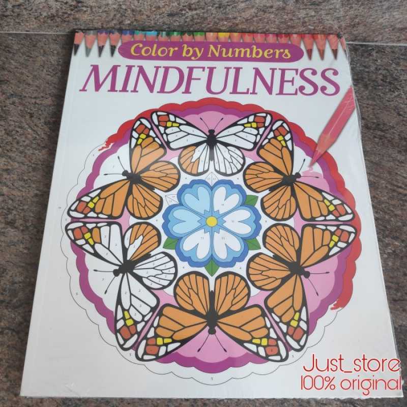 Jual Adult Colouring Book Import - Color By Number Mindfulness Di ...