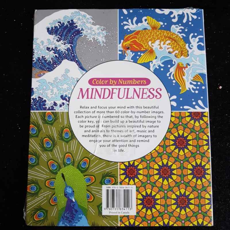 Jual Adult Colouring Book Import - Color By Number Mindfulness Di ...