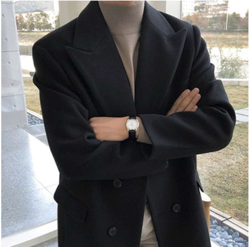 Jual Ourplace27 Jaket Jas Blazer Jubah Panjang Pria Long Coat Pria ...