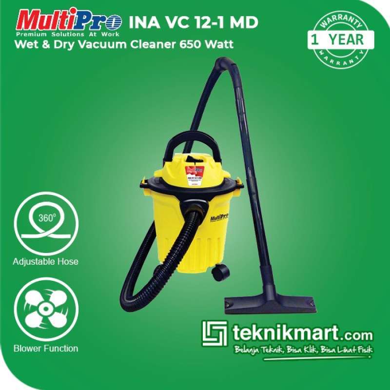 Promo Multipro Ina Vc 12-1 Md 650 Watt Vacuum Cleaner Wet & Dry Terbaik ...