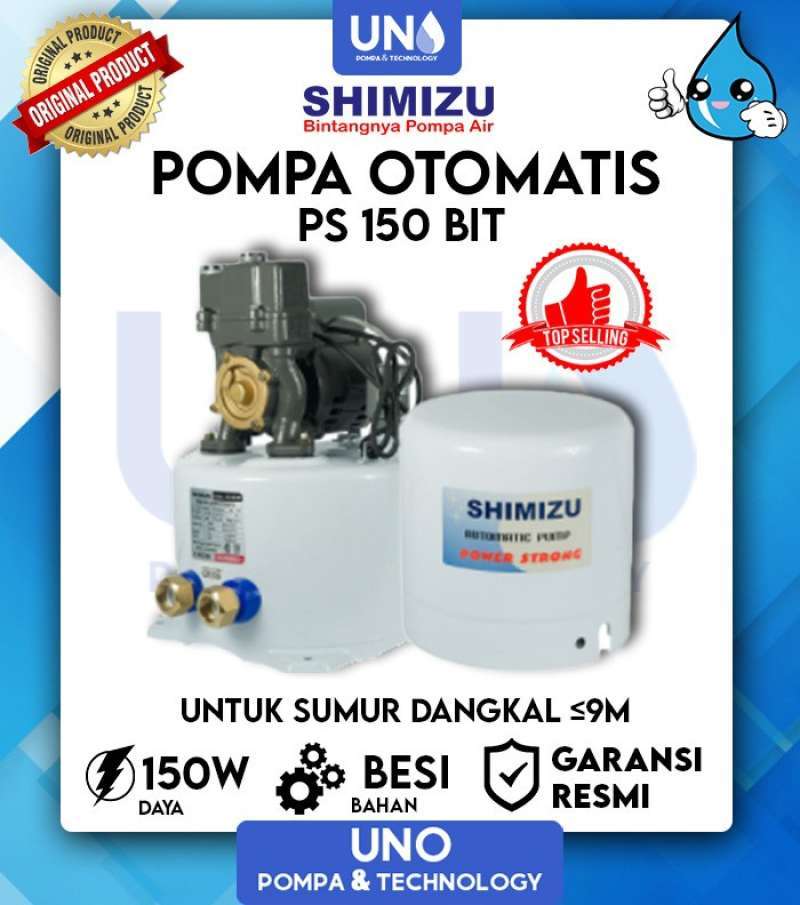 Promo Pompa Air Shimizu Automatic Pump Ps 150 Bit Diskon 23% Di Seller ...