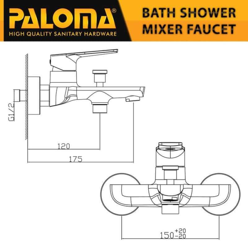 Promo Paloma Fcp 2501 Ssp 2304 Paket Keran Mixer Shower Set Panas ...