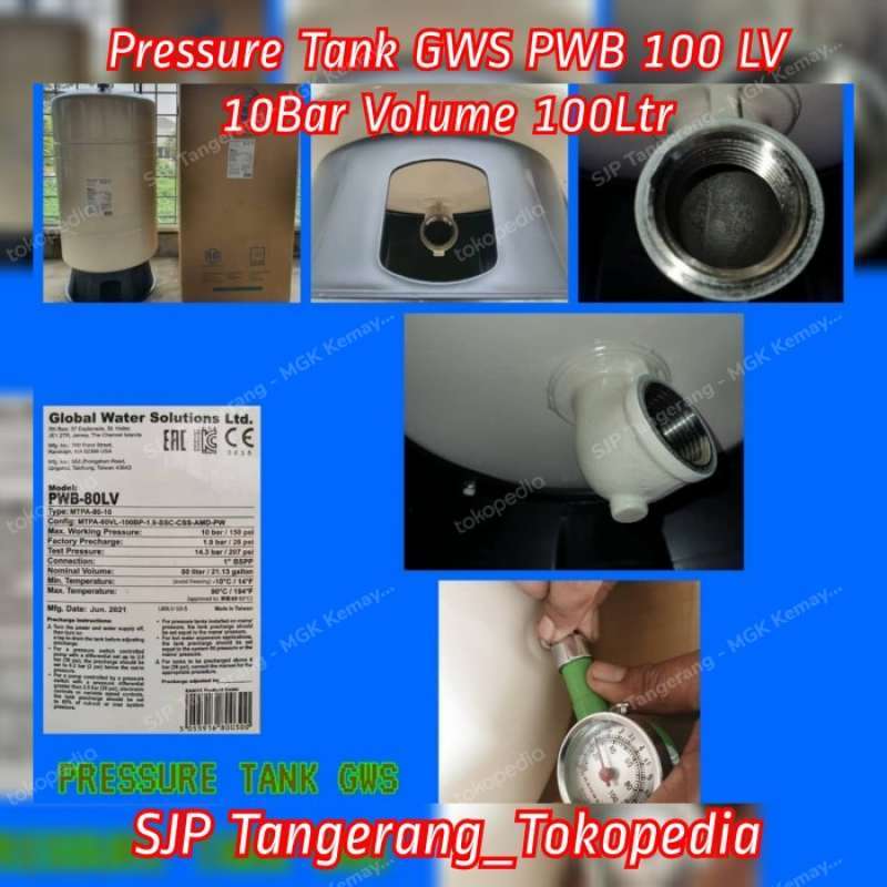 Promo Spare Part Pompa Pressure Tank Gws Pwb 100 Lv 10 Bar Volume 100 ...