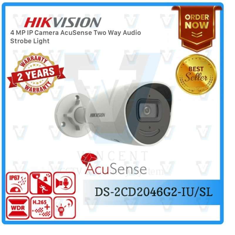 Promo Ip Camera 4mp Accusense Ds-2cd2046g2-iu/sl Diskon 23% Di Seller ...