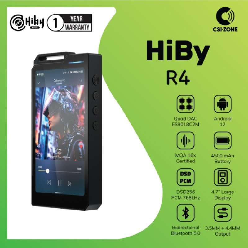 Jual Hiby R4 Portable Android Quad Es9018c2m Digital Audio Music Player ...