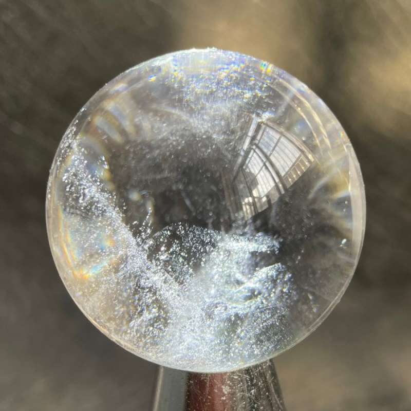 Jual 124g Natural Clear Quartz Ball Polished Green Phantom Crystal ...