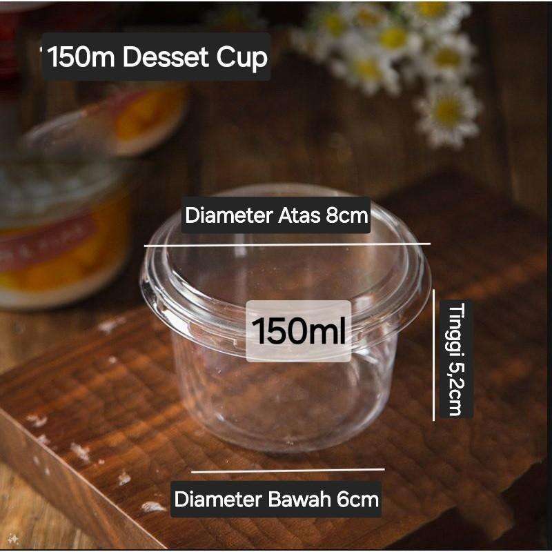 Jual 10pcs - 150ml/250ml Gelas Korean Dessert Box Cup Kotak Mika Kue ...