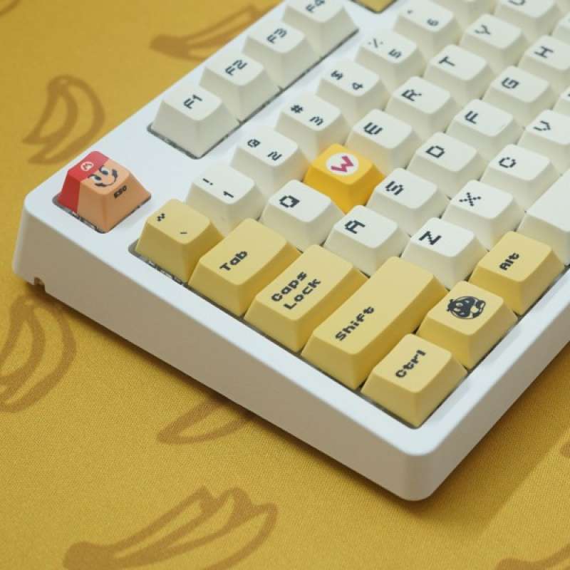 Promo Keycaps Pbt Mario Yellow Cherry File Sublim Mechanical Keyboard ...
