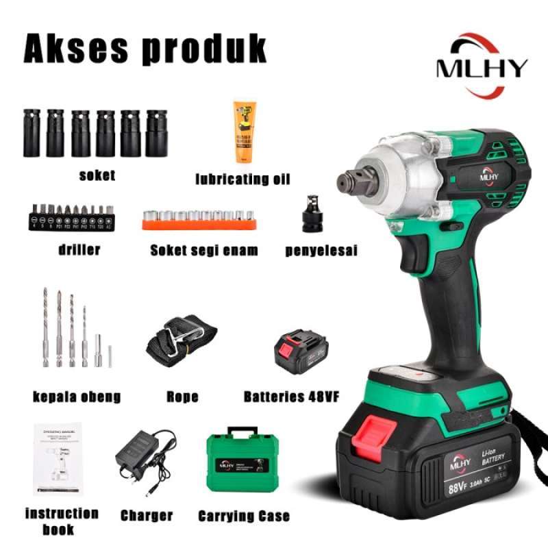 Jual Mlhy Cordless Impact Wrench Brushless 500n.m Untuk Baut Mobil Impact Di Seller Regstore ...