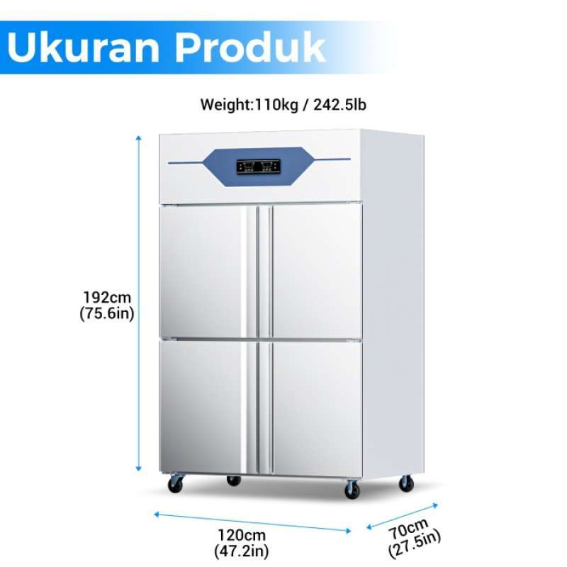 Promo Leevot Mesin Freezer Rft-4d Chiller Combi 4pintu Upright Freezer ...
