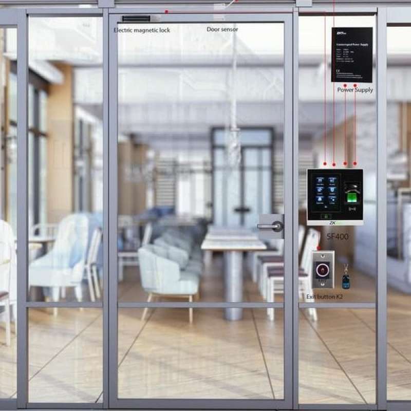 Promo Mesin Absen Akses Kontrol Fingerprint Zkteco Sf400 Rfid Card Baru ...