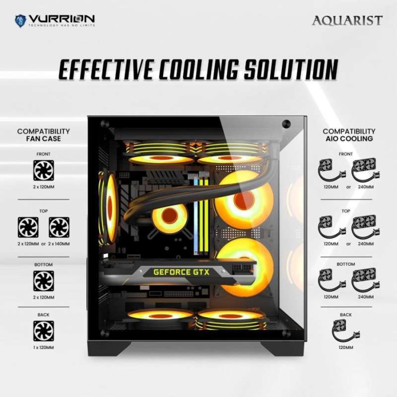Jual Casing Pc Gaming Vurrion Aquarist - Itx/m-atx Di Seller ...