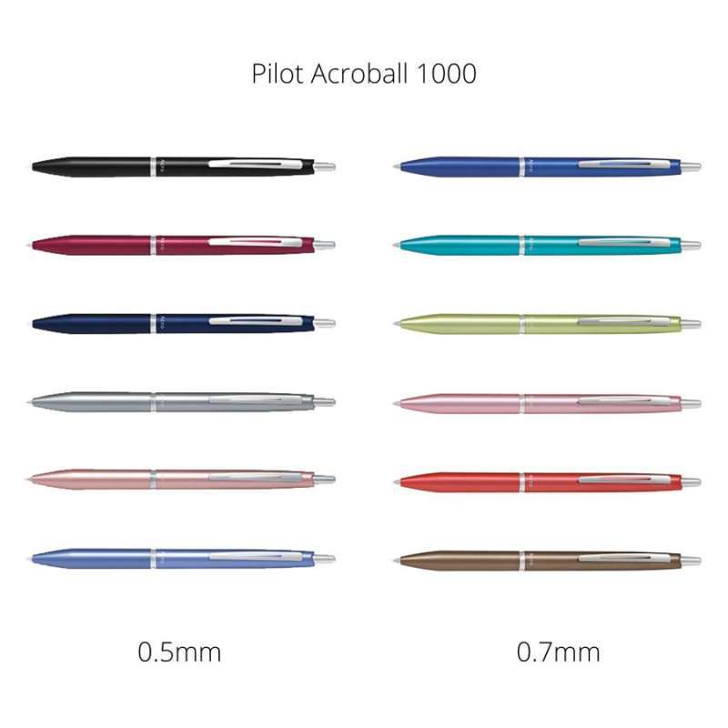 Jual Pilot Acroball Acro 1000 Ballpoint Oil-based Ink Pen 0.5mm 0.7mm ...