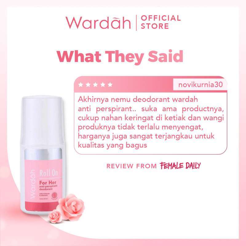 Jual Wardah Roll On For Her Deodorant 60ml / Anti Perspirant Di Seller ...