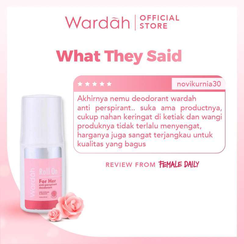 Jual Wardah Roll On For Her Deodorant 60ml / Anti Perspirant Di Seller ...
